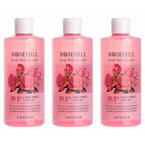 ENOUGH Тонер с розовой водой Enough RoseHill Water Skin, 300 мл, 3 шт