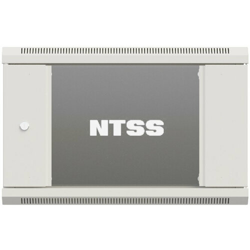 Шкаф коммутационный NTSS Премиум (NTSS-W15U6045GS-2) настенный 15U 600x450мм пер. дв. стекл 60кг серый IP20 сталь