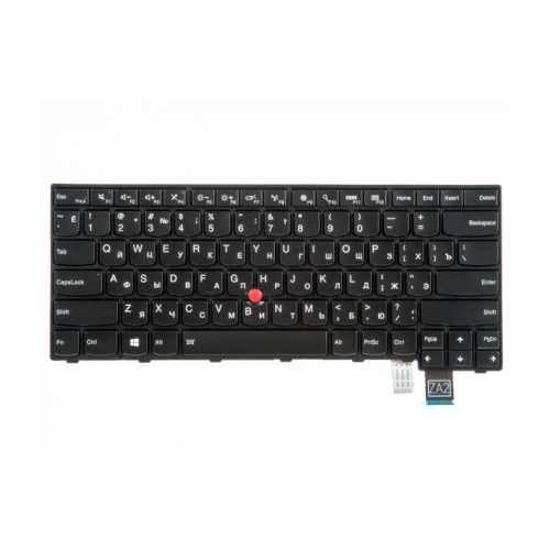 Клавиатура для ноутбука Lenovo Thinkpad T460P, черная с подсветкой, с рамкой, с трекпоинтом, гор. Enter