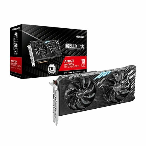 Видеокарта ASRock PCI-E 4.0 Radeon RX6750GRE CHALLENGER OC 10G 160 бит, GDDR6