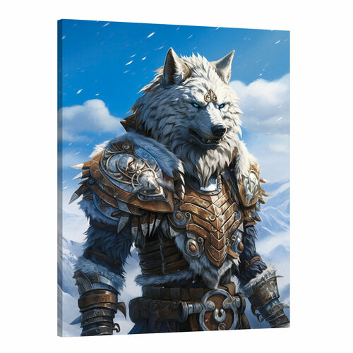 Интерьерная картина 50х70 "Волчья стража"