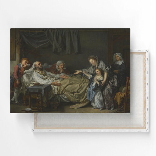 Картина на холсте, репродукция / Жан-Батист Грёз - The Charitable Lady / Размер 30 x 40 см