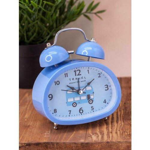 Часы-будильник "Transport", голубой