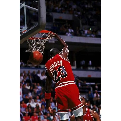 Плакат, постер Майкл Джордан баскетболист. Michael Jordan на бумаге, размер 21х30см