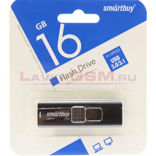 Флешка 16 ГБ USB 3.0 Smartbuy Fashion Black