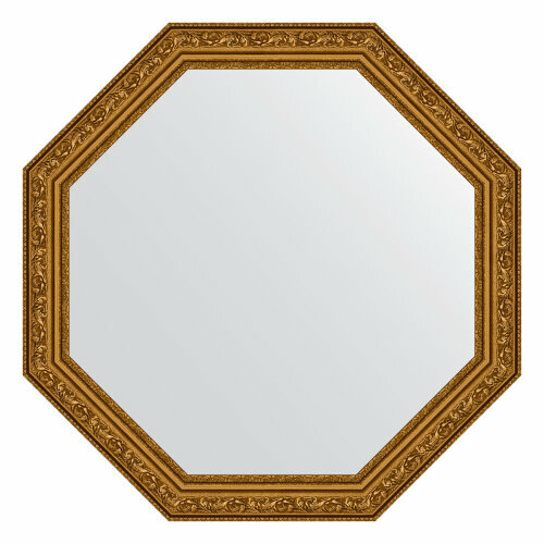 Зеркало Evoform Octagon BY 3689 60x60 виньетка состаренное золото