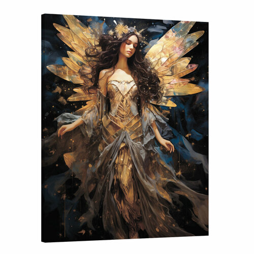 Интерьерная картина 50х70 "Принцесса с волшебными крыльями"