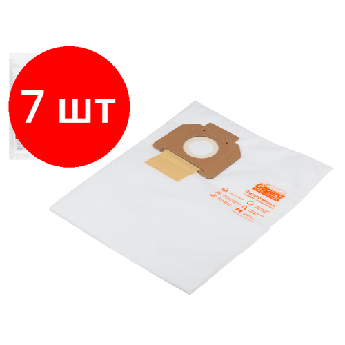 Комплект 7 штук, Мешок для пылесоса WORTEX VC 3016-1 WS, BOSCH GAS 35, MAKITA VC3012, VC4210 сменный GEPARD (KARCHER NT 35/1. Синтетический.) (GP90032-111)