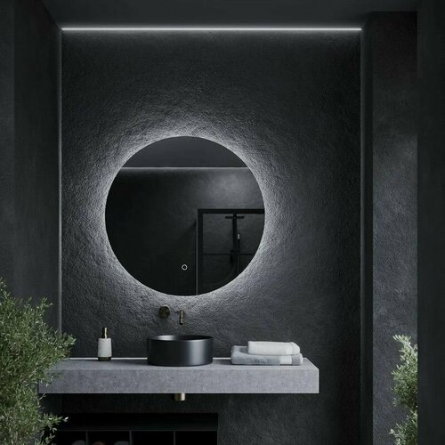 Зеркало круглое MN D65 для ванной с холодной LED-подсветкой