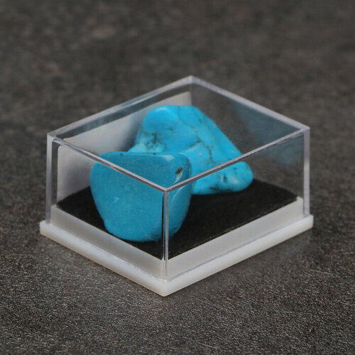 Камень натуральный, сувенир "Жеода голубая", 6 х 6 х 4см