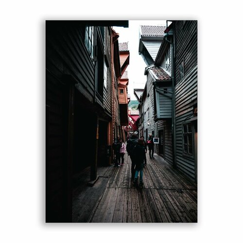 Постер, плакат на бумаге / Норвегия - Улицы / Размер 40 x 53 см
