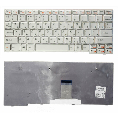 Клавиатура для нетбуков Lenovo T1S-US русская, белая