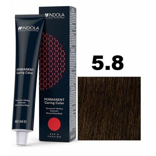 Indola Permanent Caring Color Крем-краска для волос 5/8 Светлый коричневый шоколадный 60мл