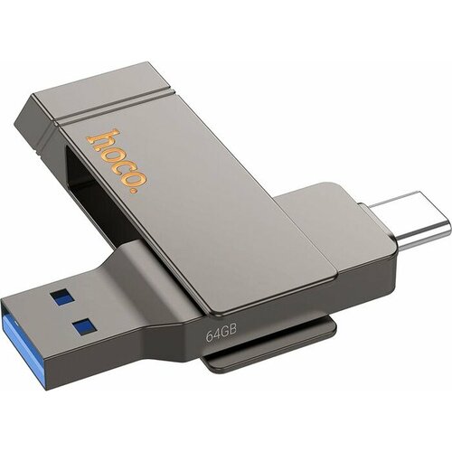 USB-накопитель Hoco UD15 64 GB Type-C/Type-A, серый