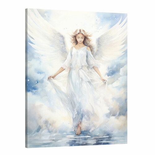 Интерьерная картина 50х70 "Ангел в белом"