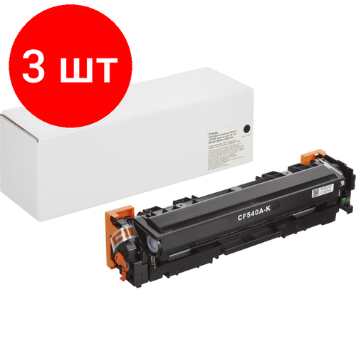 Комплект 3 штук, Картридж лазерный Retech CF540A чер. для HP CLJ M254dn/M280nw/M281fdn