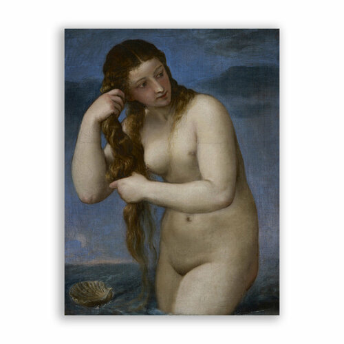 Картина на холсте, репродукция / Тициан - Venus Rising from the Sea / Размер 30 x 40 см