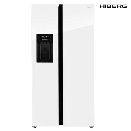 Холодильник Side-by-Side 178х91,1 см Hiberg RFS-650DX NFGW Inverter "Белое стекло"