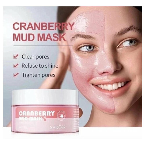 Очищающая глиняная маска для лица с брусникой Sadoer GRANBERRY MUD MASK 100гр