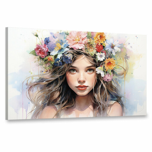 Интерьерная картина 100х60 "Дочь цветов"