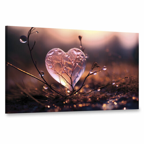 Интерьерная картина 100х60 "Сердца в рассвете"