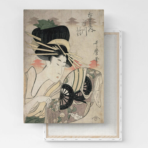 Картина на холсте, репродукция / Китагава Утамаро - The Courtesan Ichikawa / Размер 30 x 40 см