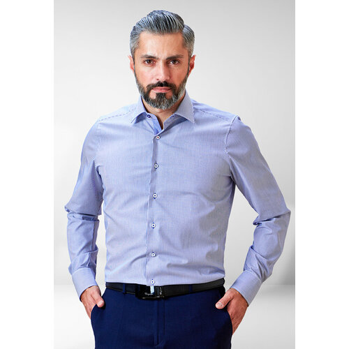Рубашка Mario Machardi, размер 41, белый, синий