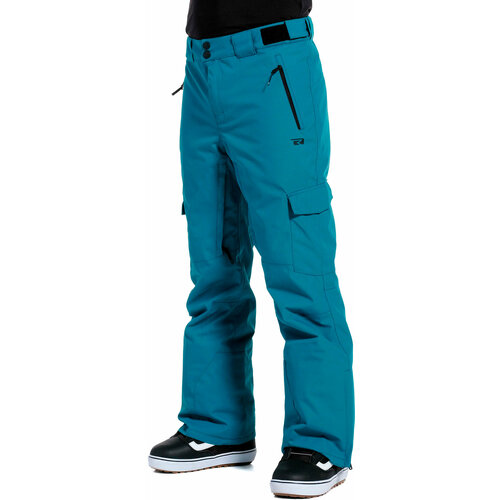 Брюки спортивные Rehall, размер S, серый, бирюзовый