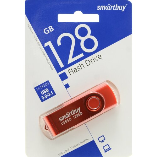 Флешка 128 ГБ USB 3.0 Smartbuy Twist Red