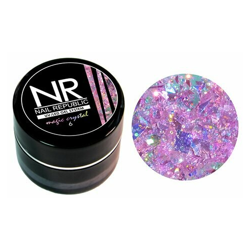 NAIL REPUBLIC, MAGIC CRYSTAL, Гель-краска с блестками №6, 5 гр