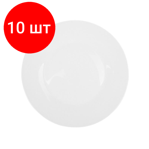 Комплект 10 штук, Тарелка Tvist Ivory, фарфор, мелкая, D177мм, фк4001