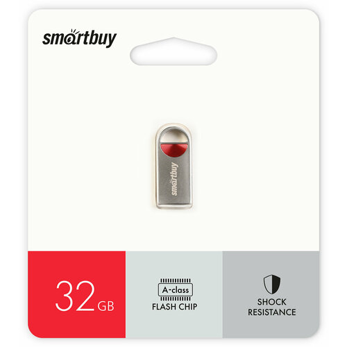 Флеш-накопитель USB 2.0 Smartbuy 032GB MC8 Metal (SB032GBMC8), красный