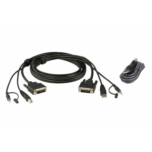 Набор защищенныйх кабелей KVM USB DVI ATEN 2L-7D02UDX2