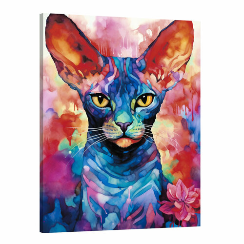 Интерьерная картина 50х70 "Сфинкс-кошка: тайна без шерсти"