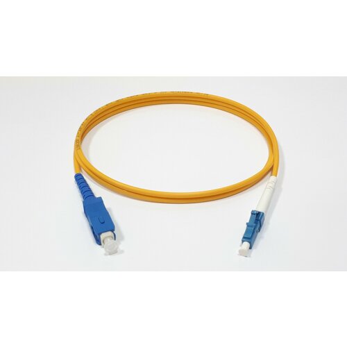 Шнур оптический (патч-корд) simplex LC/UPC - SC/UPC 9/125 2m 3,0mm G.652 LSZH Yellow