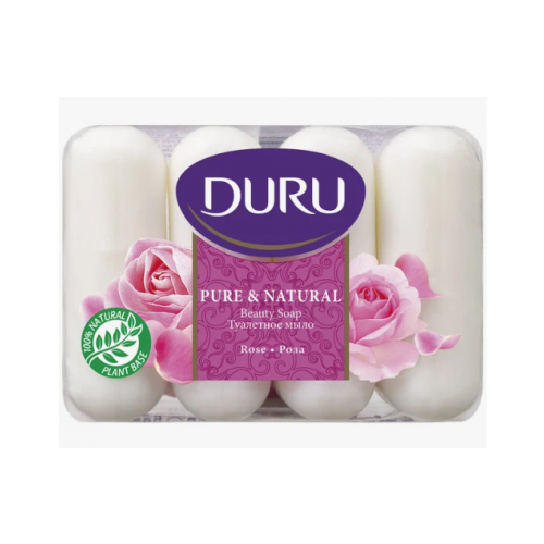 Мыло DURU Pure&Natural, Наслаждение, экопак, туалетное 4х85 г