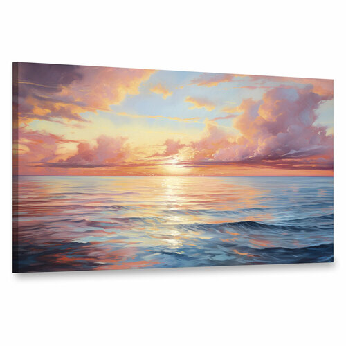 Интерьерная картина 100х60 "Морской закат"