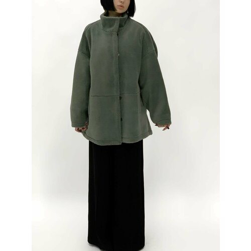 Пальто Modetta Style, размер 50/52, серый, зеленый