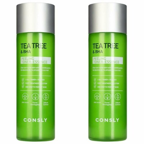 CONSLY Пилинг-тонер отшелушивающий с чайным деревом и салициловой кислотой Tea Tree and Salicylic Acid, 200 мл, 2 шт