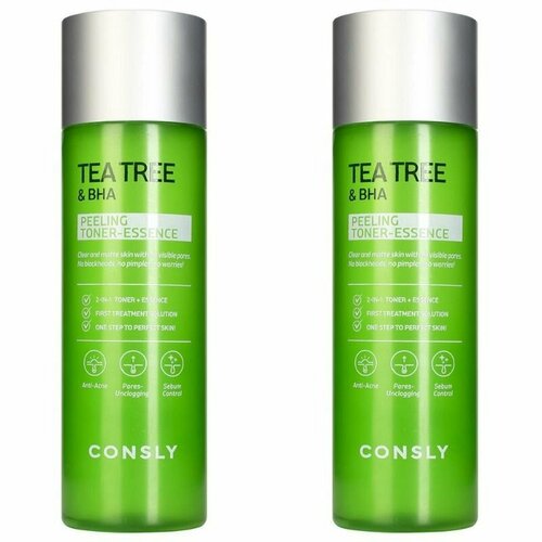 CONSLY Пилинг-тонер отшелушивающий с чайным деревом и салициловой кислотой Tea Tree and Salicylic Acid, 200 мл, 2 шт