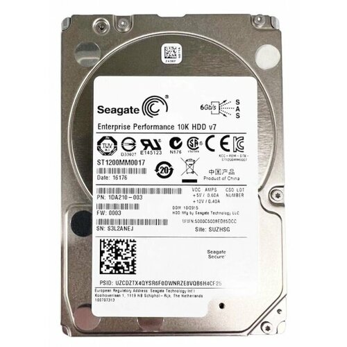 Жесткий диск Seagate ST1200MM0017 1,2Tb 10000 SAS 2,5" HDD