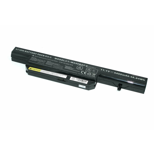 Аккумулятор для ноутбука DNS Clevo W240 11.1V 4400mAh W240BAT-6 черная