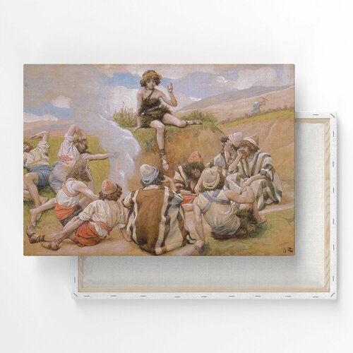 Картина на холсте, репродукция / Джеймс Тиссо - Joseph Reveals His Dream / Размер 30 x 40 см