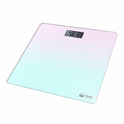 HOME ELEMENT HE-SC906 {new} розово-голубой весы напольные сенсор, встроенный термометр