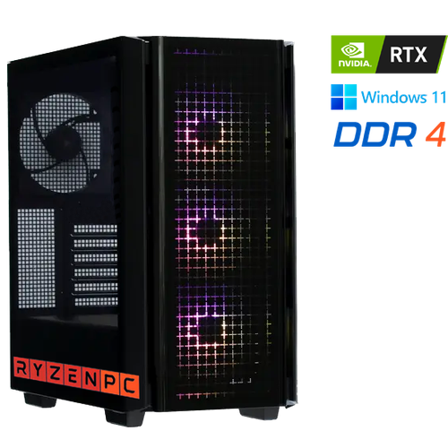 Настольный компьютер RyzenPC GAME 83504573 (AMD Ryzen 7 5700X 3.4 ГГц, AMD B550, 64 DDR4, SSD: 1000, NVIDIA GeForce RTX 3050 8 Гб, WI-FI, Без привода, 650 Вт, Deepcool CG540, Windows 11 Pro)