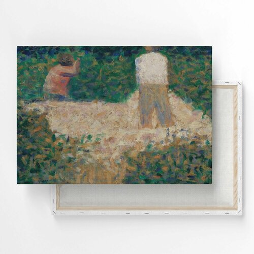 Картина на холсте, репродукция / Жорж Сёра - Two Stonebreakers / Размер 30 x 40 см