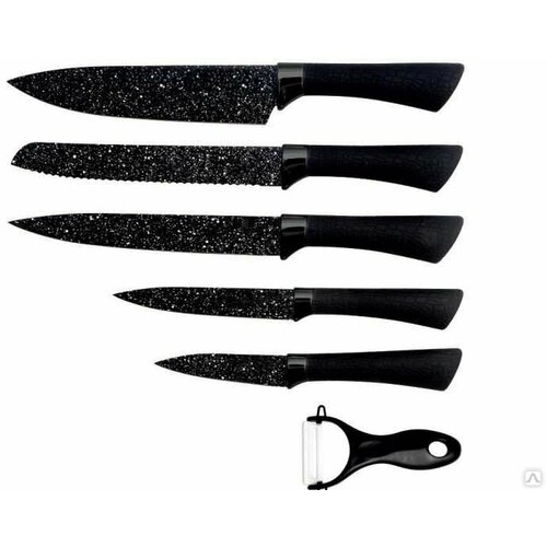 Набор кухонных ножей из нержавеющей стали, 6 предметов
