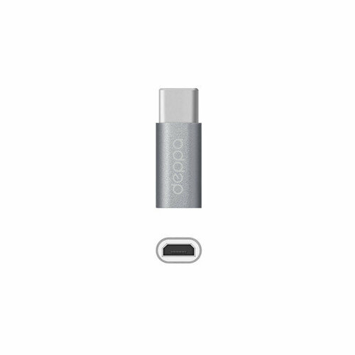 Переходник/адаптер Deppa microUSB - USB Type-C, 73116/73114, графит