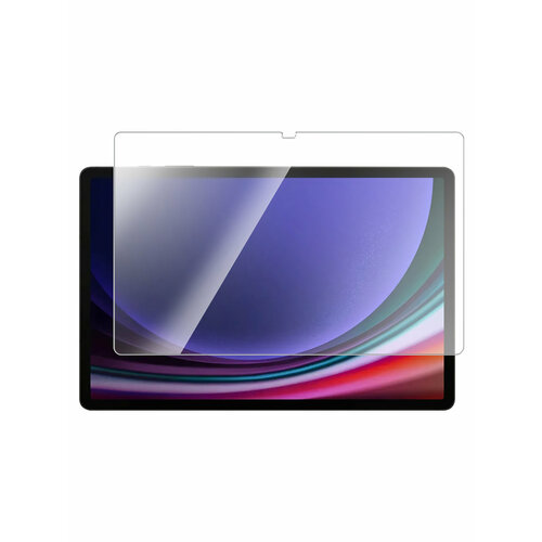 Защитное стекло для Samsung Galaxy Tab S9+ (Самсунг Галакси Таб С9+) на Экран, (гибридное: пленка+стекловолокно), прозрачное тонкое Hybrid Glass, Miuko