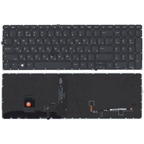 Клавиатура для HP 850 G7 855 G8 Черная с подсветкой и указателем p/n: L89916-001